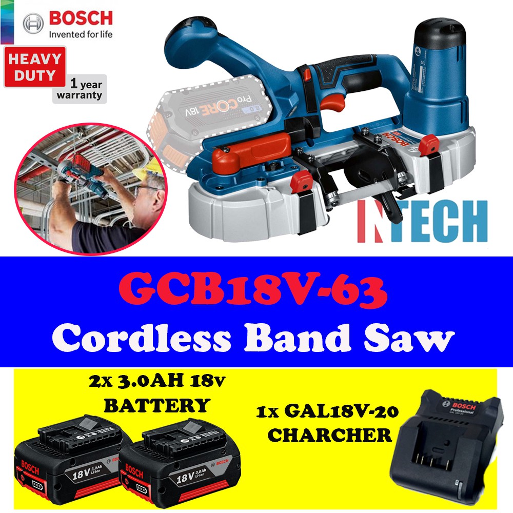 BOSCH GCB18V-63 / GCB18V63 CORDLESS BAND SAW C/W (GAL18V-20 CHARGER ...