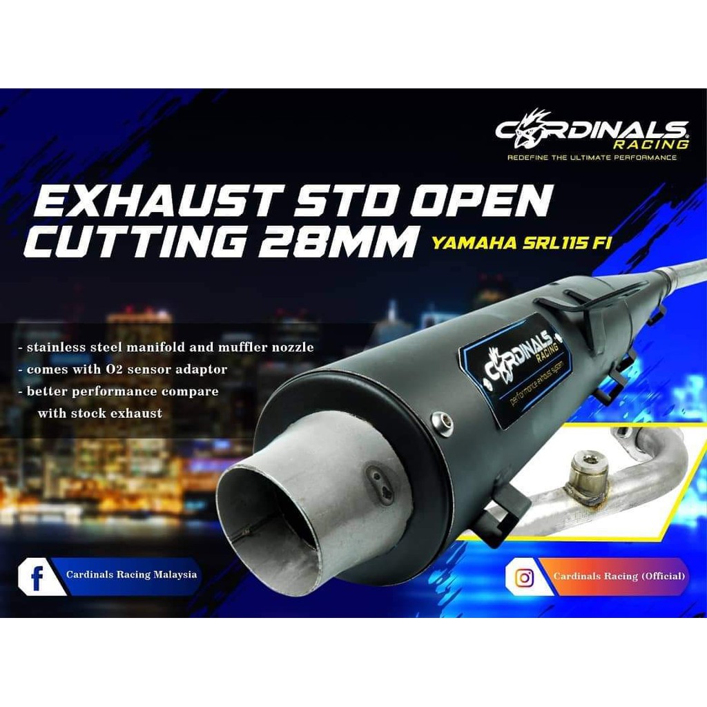 Exhaust Cardinals Racing Original Cutting Standard Y15ZR/RS150/SRL115 ...