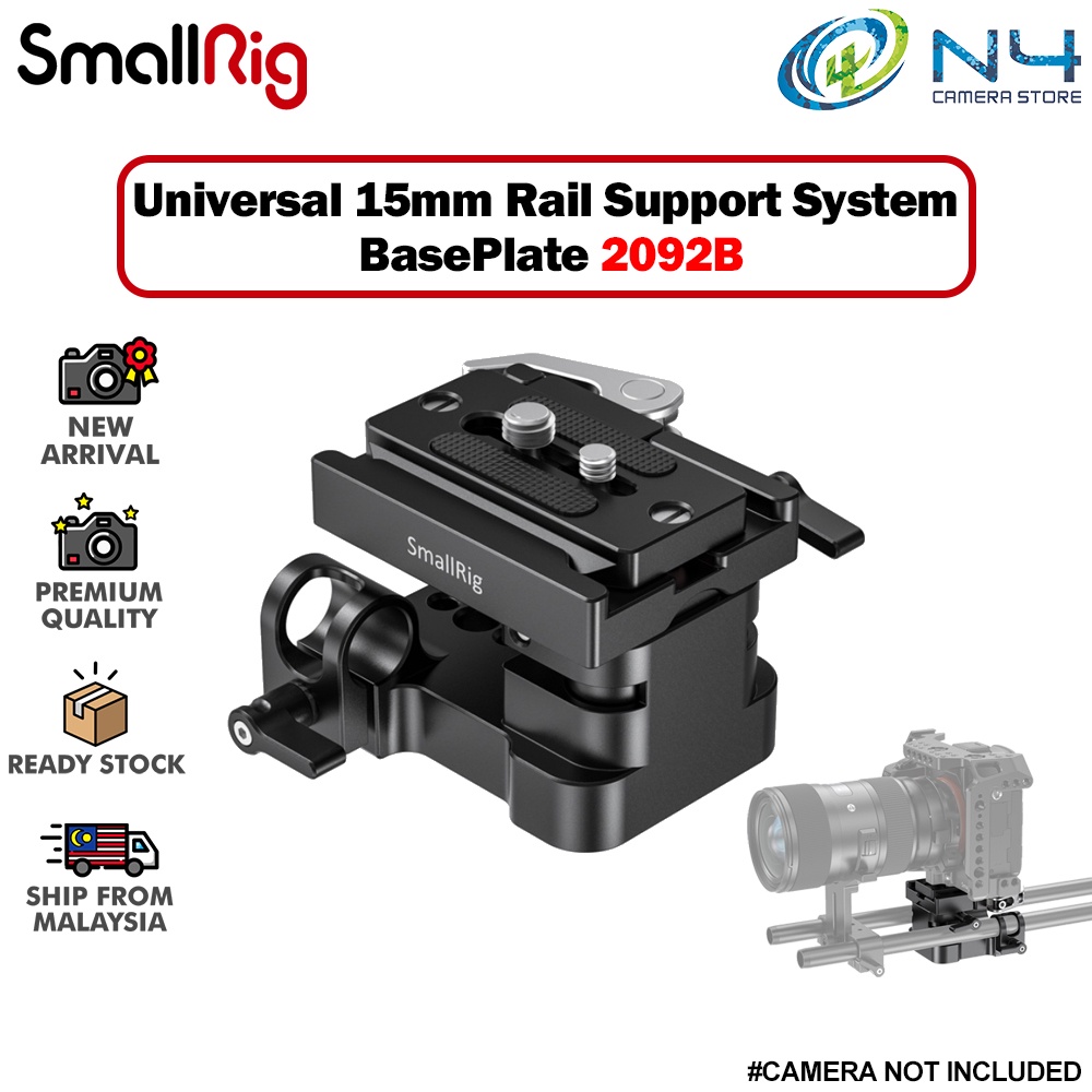 SmallRig 2092B DSLR Camera Rig Universal 15mm Rail Support System With ...