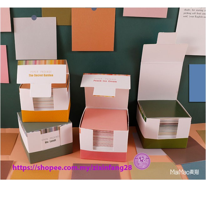 Morandi Colour Card Non-sticky Note Pad Girls Diary Decoration Material ...