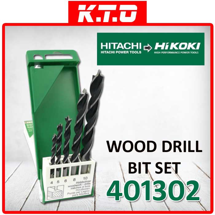 HITACHI 5 PCS WOOD DRILL BIT SET ( 401302 ) | Shopee Malaysia