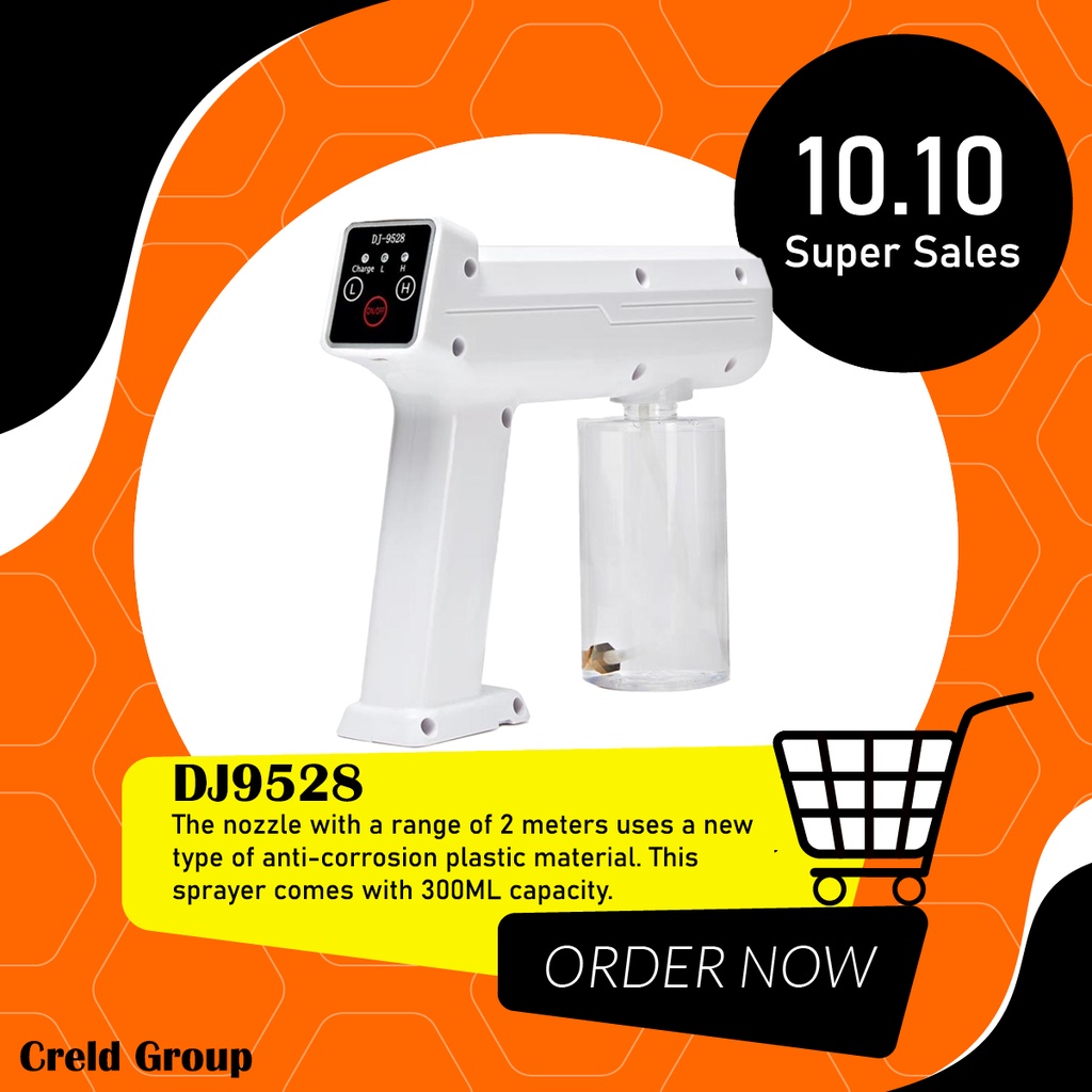 Fogging Machine Disinfectant Spray Gun Handheld Wireless Atomizer Fog ...