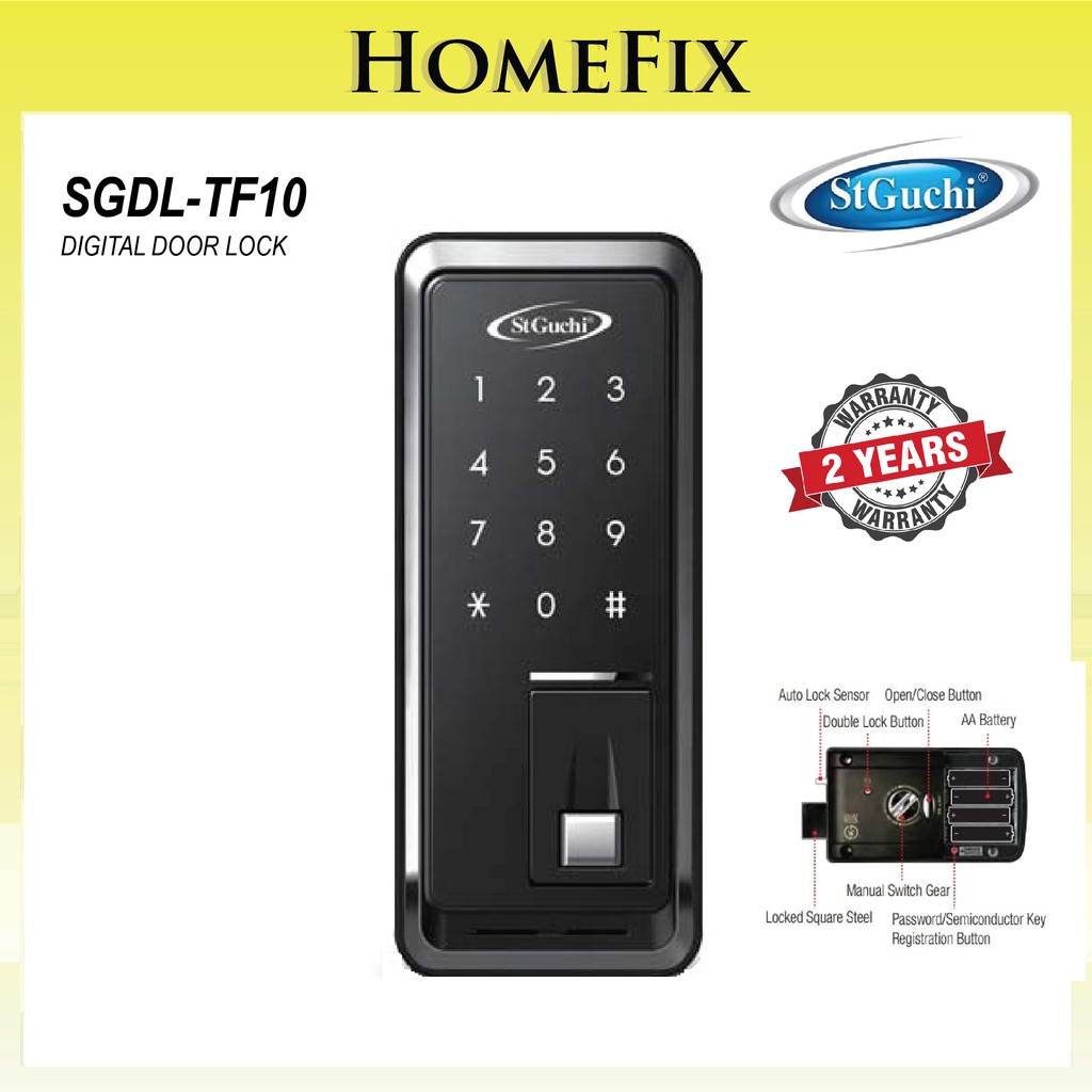 ST GUCHI SGDL-TF10 DIGITAL DOOR LOCK | Shopee Malaysia