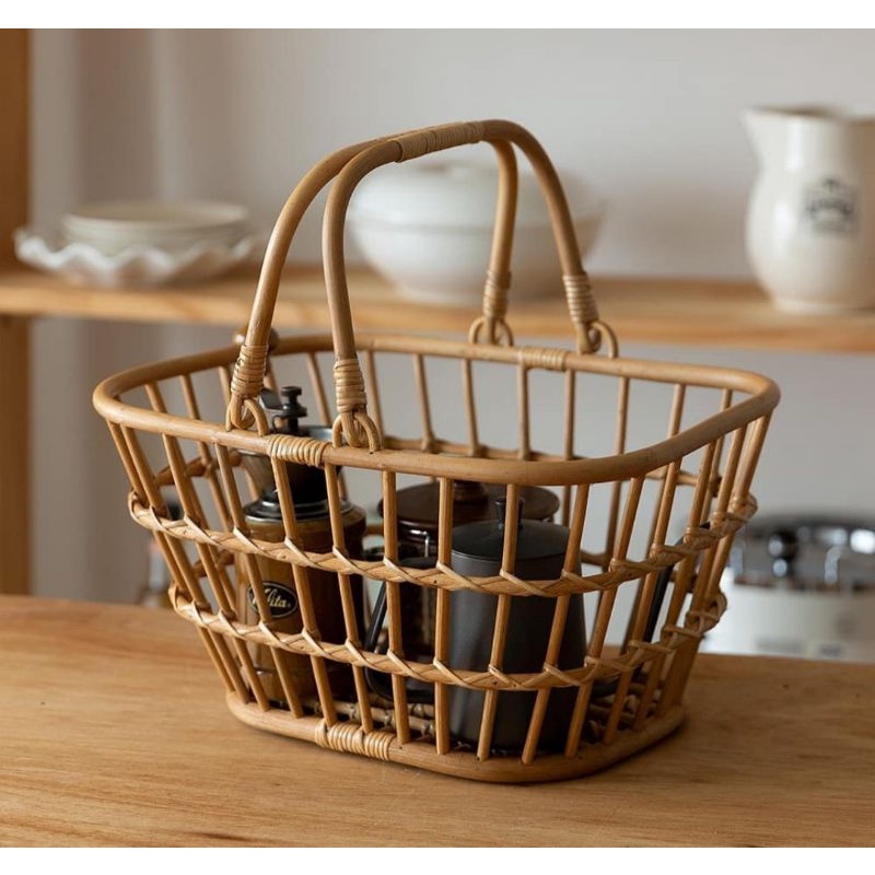 Rattan shopping basket/multipurpose rattan basket/shopping cart ...
