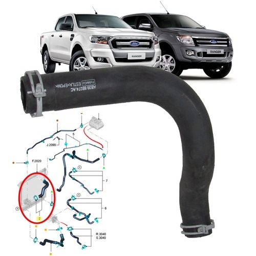 FORD RANGER T6 / T7 /T8 / MAZDA BT50 2.2cc (GENUINE) UPPER RADIATOR ...