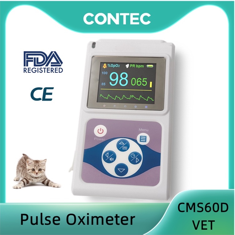 CMS60D-VET Veterinary Pulse oxygen meter SPO2 heart Rate monitor VET ...
