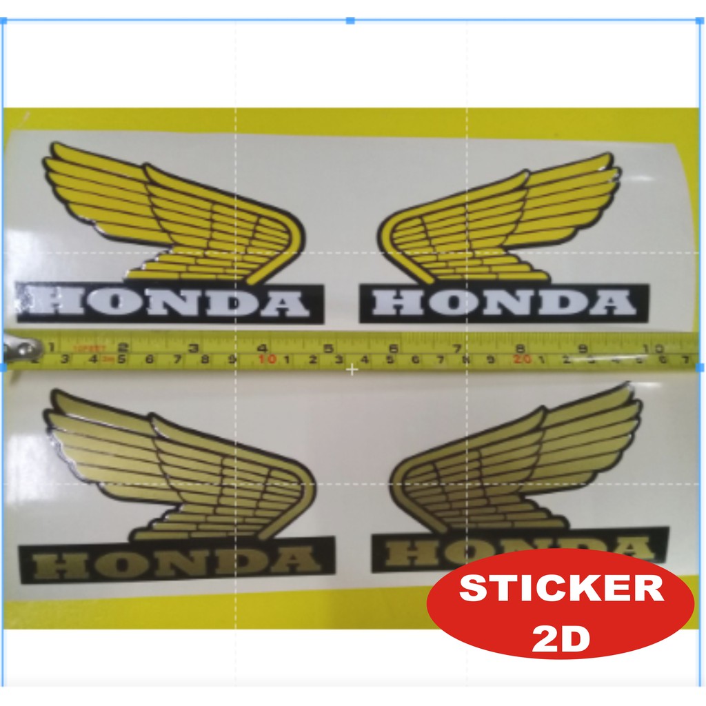 20230823-1252 STICKER HONDA C65/C70/C90 WING ORACAL CLEAR COATED ...