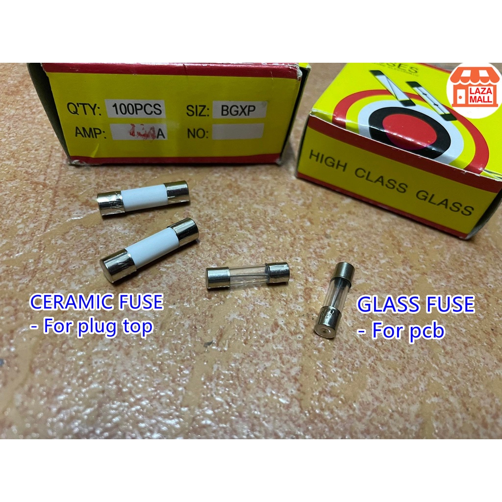 GLASS TUBE FUSE SOCKET 0.5A 1A 1.5A 2A 4A 5A 6A 8A 10A 13A SOKET FUSE ...