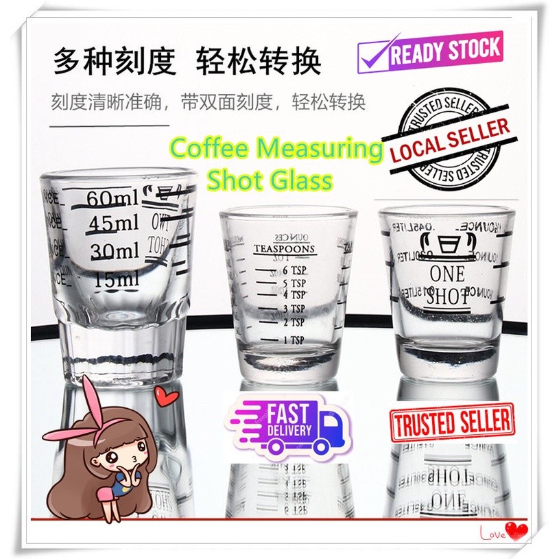 Espresso coffee Shot & Measuring Glass Espresso Measuring Glass 45ml ...