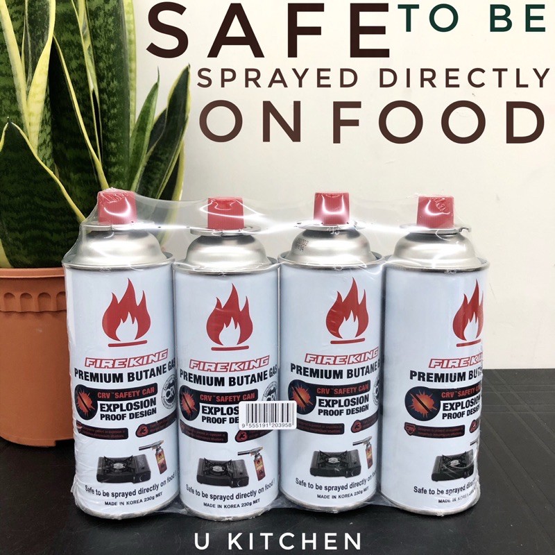4 Bottle Premium Butane Gas Catridge 230g Made In Korea Gas Tin / Gas ...
