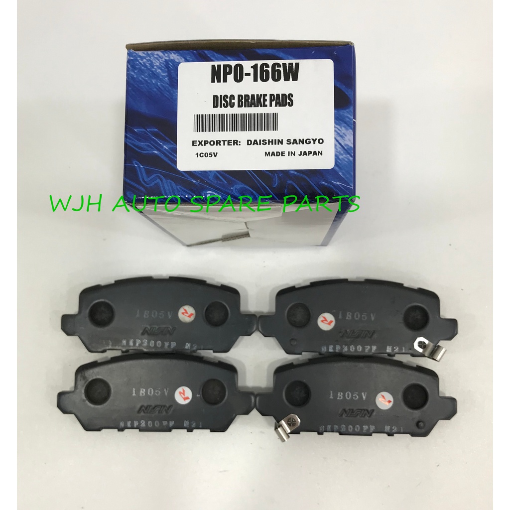 [Supeapātsu] NP0-166W NPO-166W Nissin ( Rear ) Disc Brake Pad Honda HR-V ( T7A ) | Shopee Malaysia