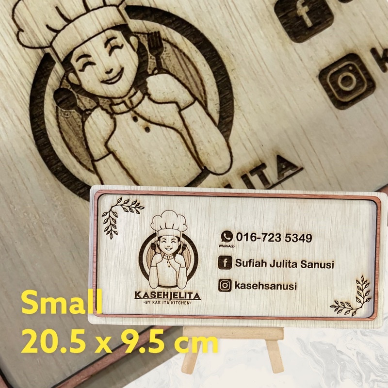 WOOD SIGNAGE / SIGNBOARD/ PLATE CUSTOM LASER ENGRAVE- Papan Tanda Kayu ...