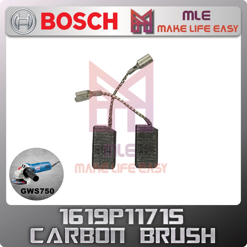 Bosch Original Carbon Brush For GWS750-100 ( 1619P11715 ) | Shopee Malaysia