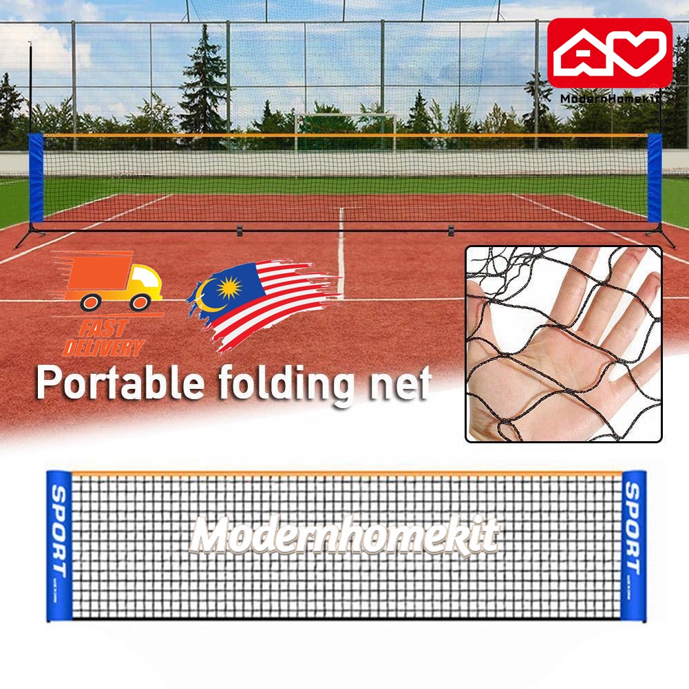 Portable Badminton Net Set Adjustable Jaring Badminton Volleyball Sepak ...