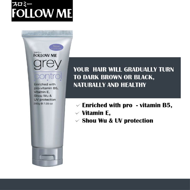 FOLLOW ME GREY CONTROL 200G/100g HAIR CREAM/ HAIR STYLING/FOLLOW ME ...