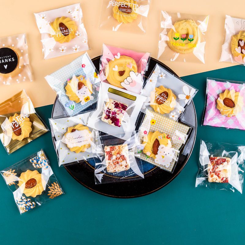 cute plastik beg gula-gula (S) 100pcs text pattern cartoon plastic ...