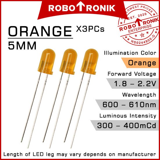 LED 3mm 5mm 10mm Diffused / Clear [Red Green Yellow Blue Orange Purple] Arduino UNO Breadboard ...