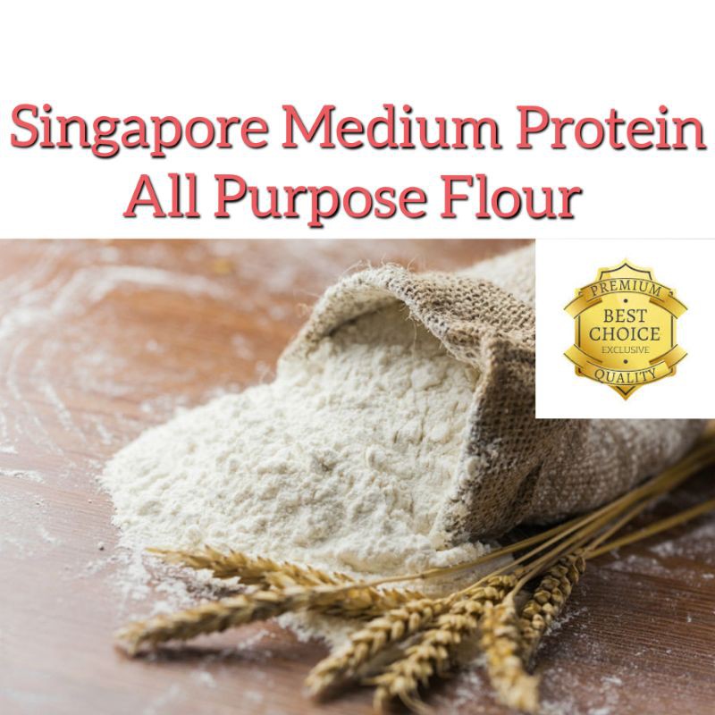 Singapore MEDIUM Protein Flour 1kg (Premium Grade) 新加坡中筋面粉 (高级 ...