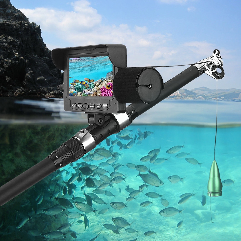 Portable Fish Finder Underwater LED Night Vision Fishing Camera LCD ...