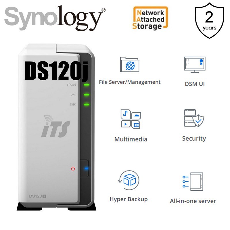 Synology DiskStation 1-Bay NAS Home Cloud Storage (DS120j / DS124 ...