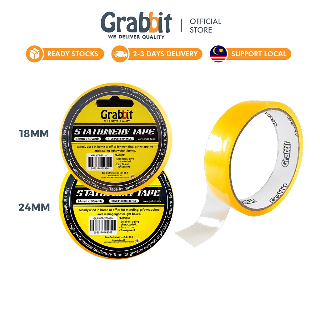 Grabbit Cic Stationery Tape - Yellowish Tape | Shopee Malaysia