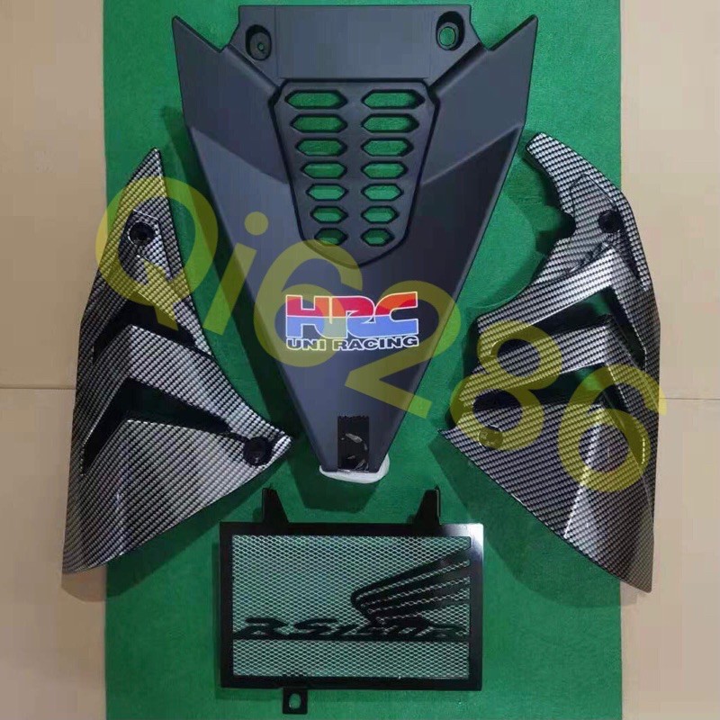 🇲🇾🛵RS150 V1/V2 set Package 3 in 1🔥SIDE ENGINE COVER CARBON+Engine cover ...