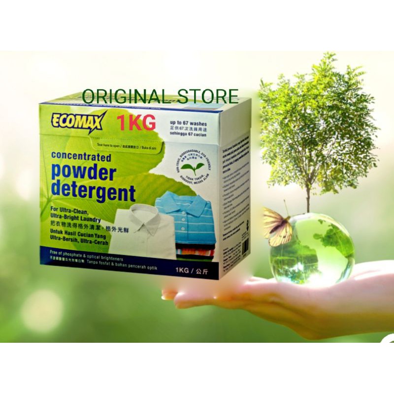 Cosway Ecomax Concentrated Powder Detergent-1KG (Exp:07/2026) | Shopee ...