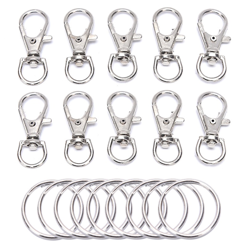 Metal Key Chain Rings Swivel Clasps Lanyard Snap Hook Lobster Claw ...