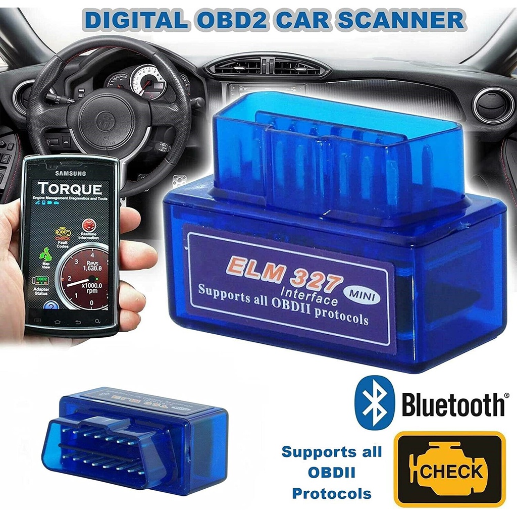 Car Diagnostic V2.1 Torque Mini ELM327 Bluetooth OBD2 OBDII Scanner ...