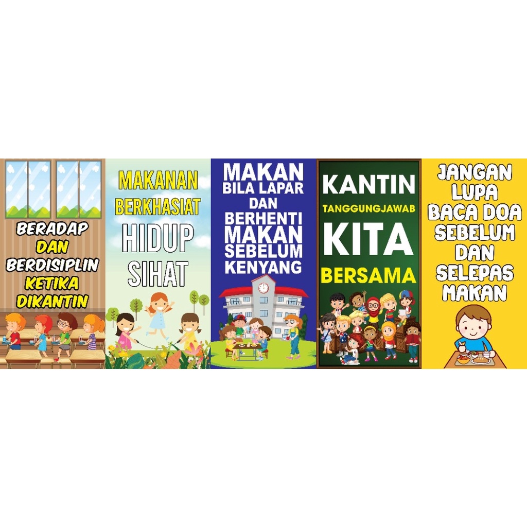 BANNER KECERIAAN KANTIN SEKOLAH | Shopee Malaysia