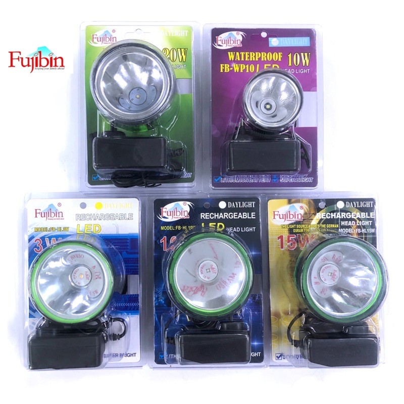 🔥 Fujibin 3W/10W/15W/20W Rechargeable Head Lamp (DayLight/Warmlight ...