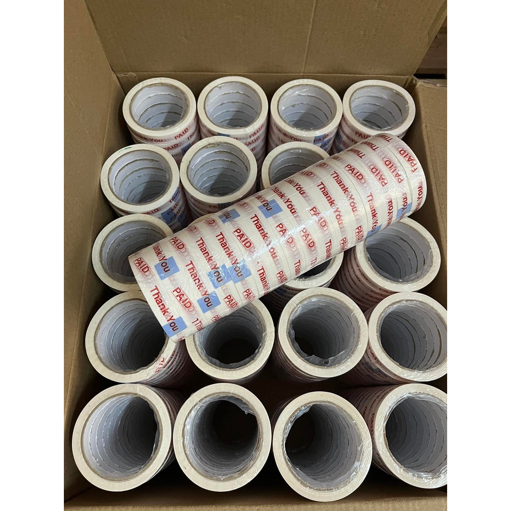 READY STOCK!!! Paid Thank You Tape 18mm x 50m @ 320 rolls | Shopee Malaysia