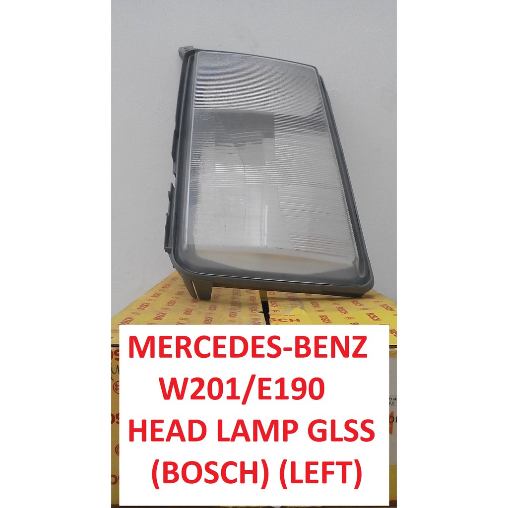 MERCEDES-BENZ W201/190E HEAD LAMP GLASS ORIGINAL (BOSCH) (LEFT ...