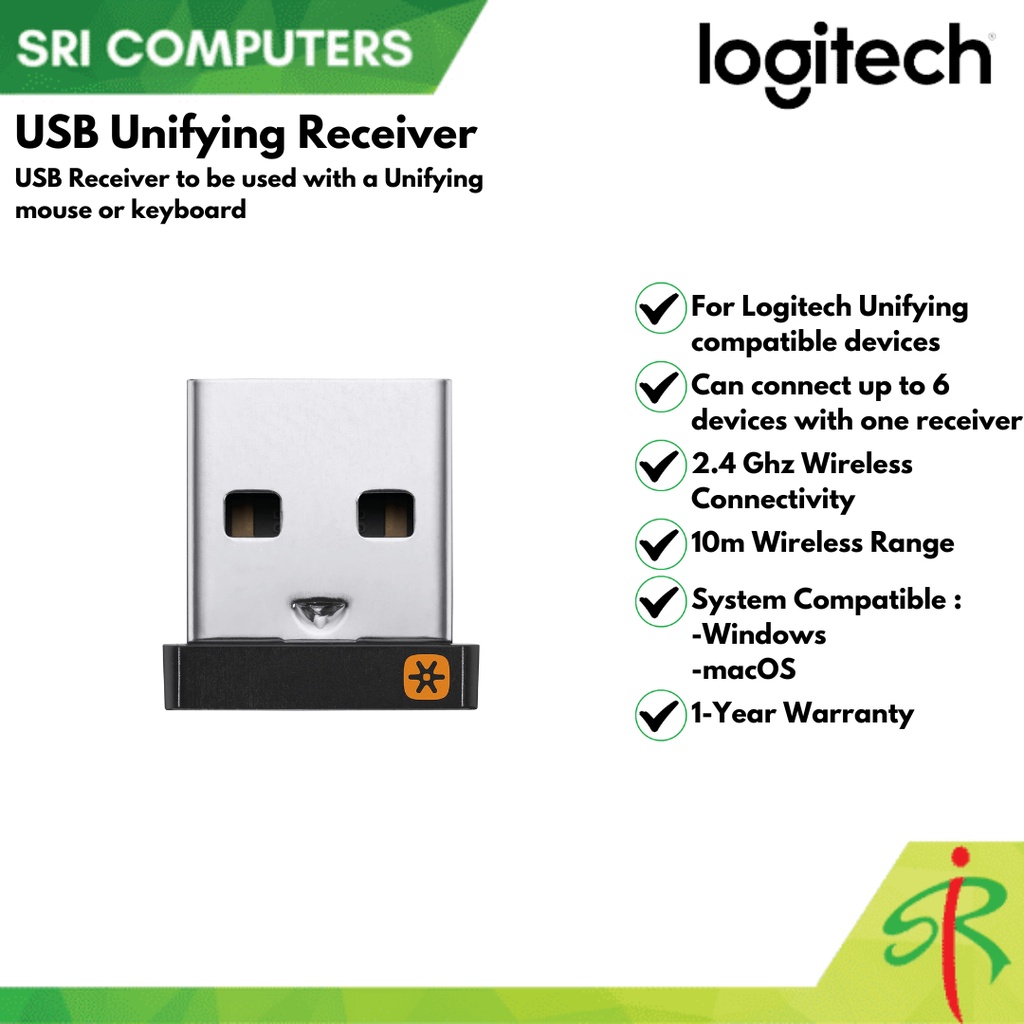 Logitech USB Unifying Receiver [1-YEAR WARRANTY] | Shopee Malaysia