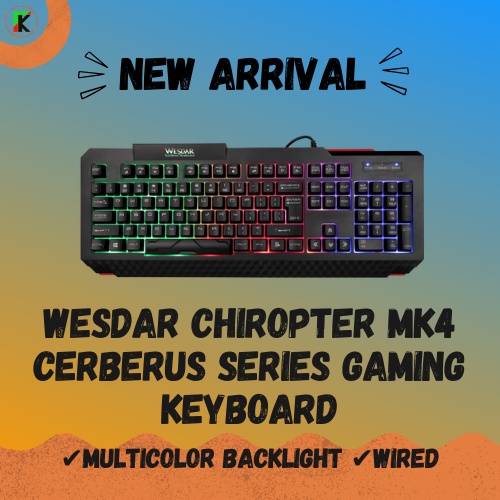 ⚡️READY STOCK⚡️ WESDAR CHIROPTER MK4 CERBERUS SERIES Gaming Keyboard ...