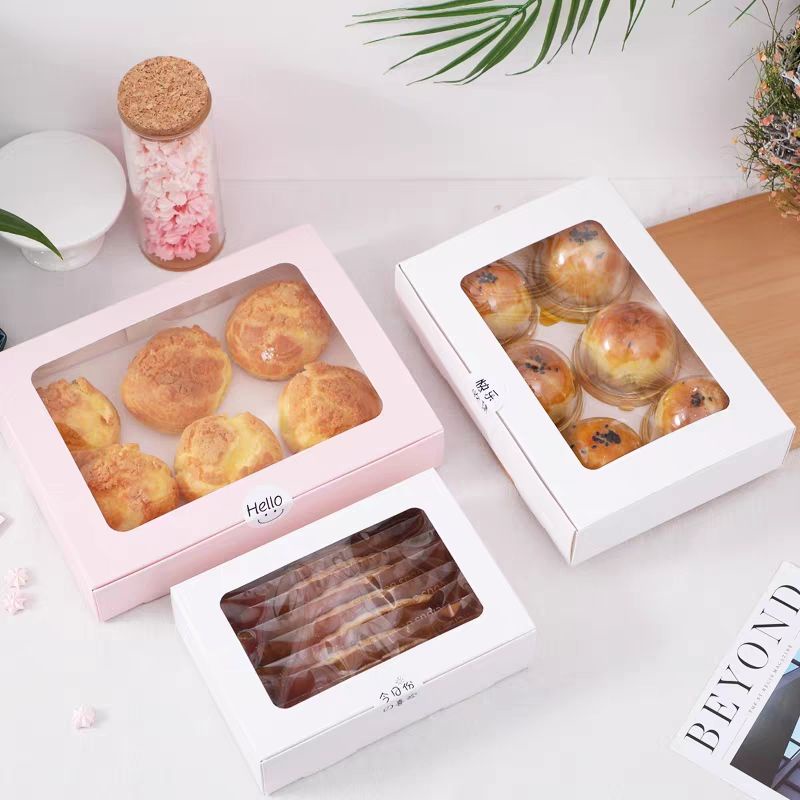 WHITE WINDOW PAPER BOX/MOONCAKE BOX/PASTRY BOX | Shopee Malaysia