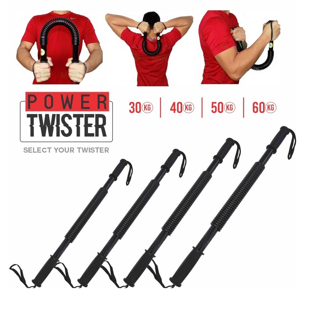 Gym Power Twister Bar 30kg 40KG 50KG 60KG Arm Chest Muscle Six Pack ...