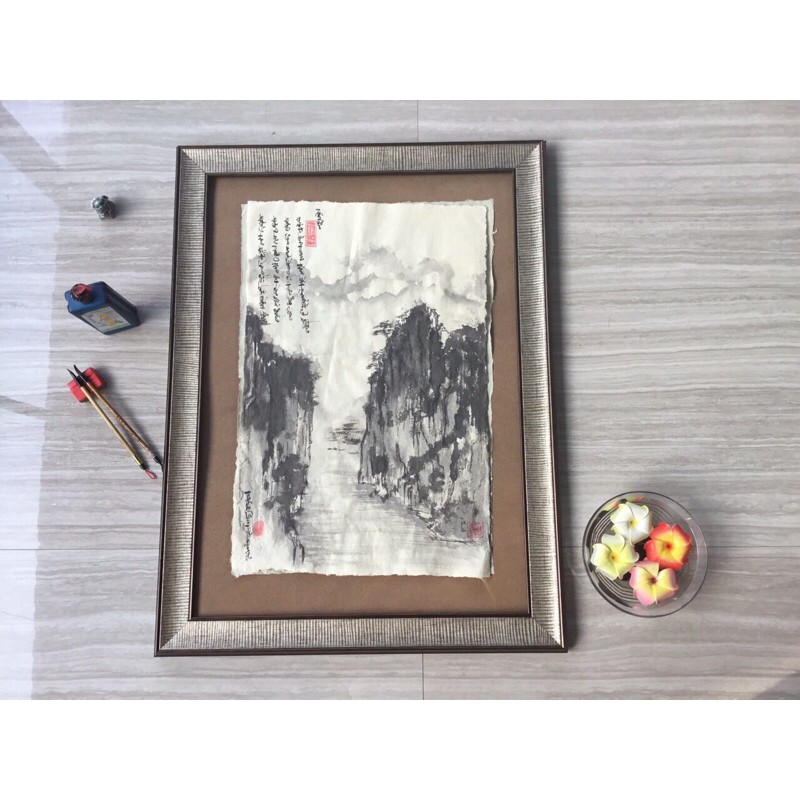 Painting .[Super cheap] Ink calligraphy painting - Majestic mountain ...