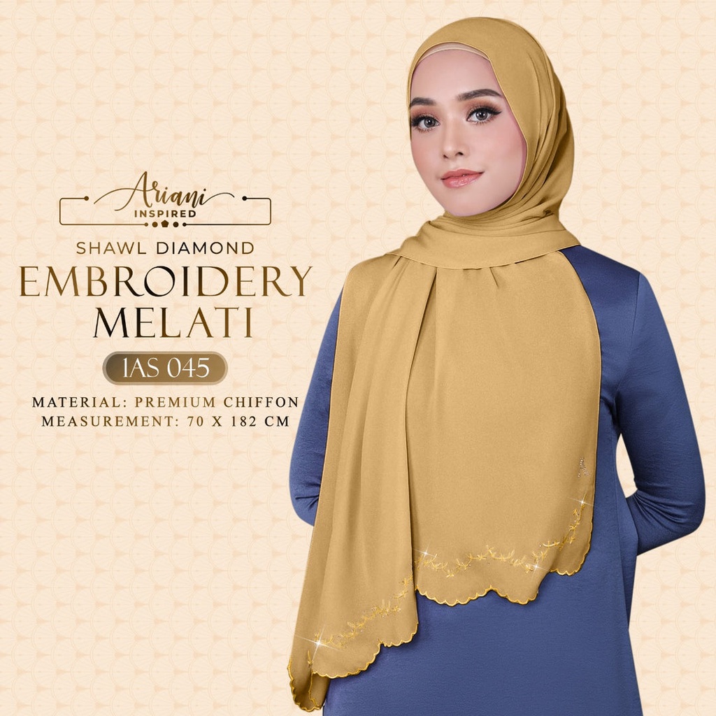 🔥 Ready Stock 🔥EMBROIDERY MELATI & SEROJA Shawl Collection | Shopee ...
