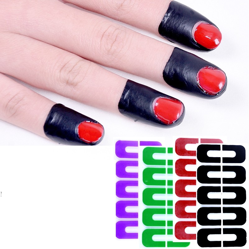 Peel Off Nail Tape Finger Protector Sticker U-shape Finger Cover ...