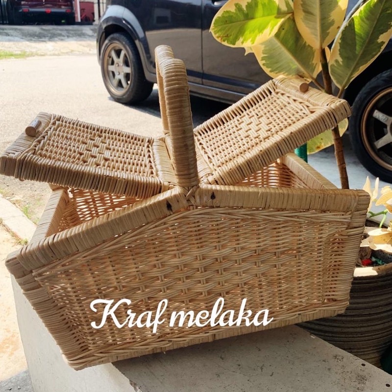 Bakul rotan picnic/ bakul rotan viral | Shopee Malaysia