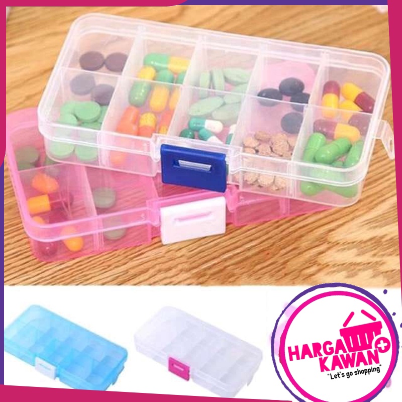 Medicine Box With 10 Partitions For TABLET Storage Is More Practical ...