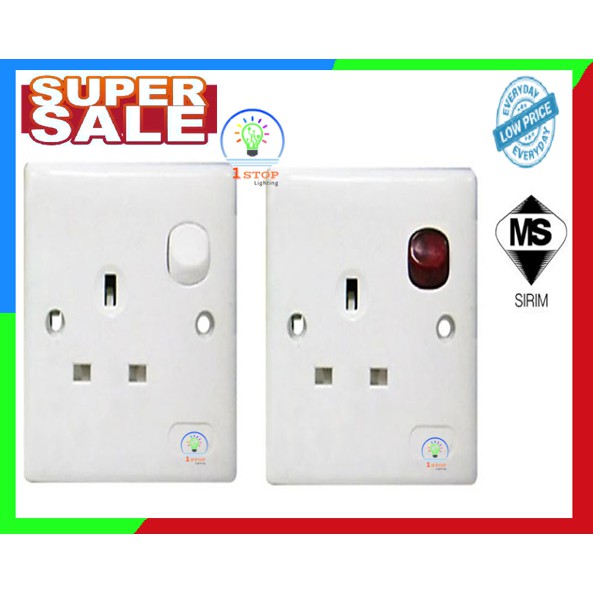 🔥Hot Item 13A Single Switch Socket Outlet 13A (SIRIM) Switch Electric ...