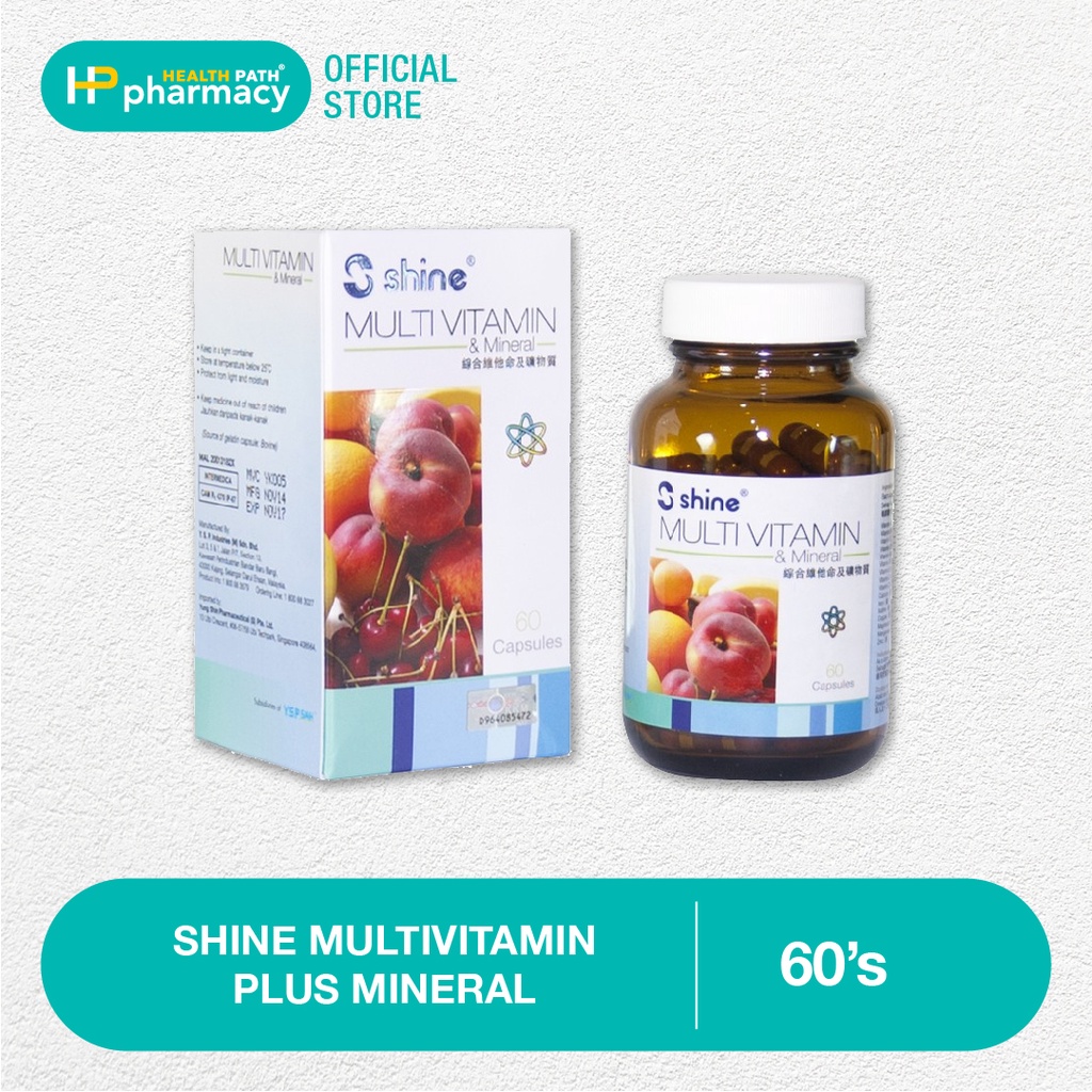 SHINE Multivitamin Plus Mineral (60'S) exp 09/2024 | Shopee Malaysia