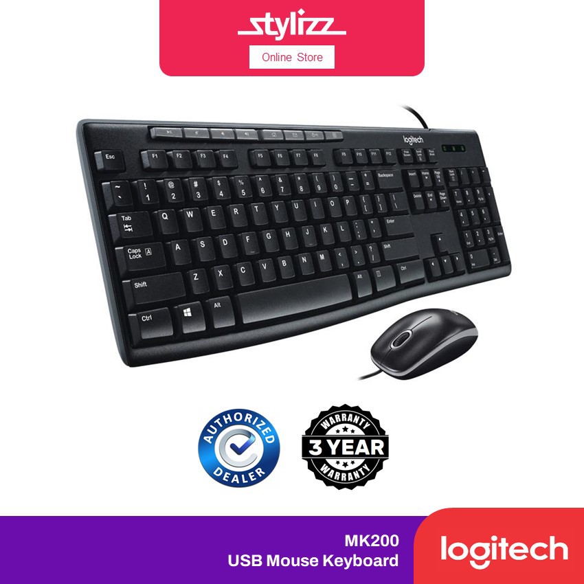 Logitech Media Combo Mk200 Keyboard & Mouse 920-002693 | Shopee Malaysia