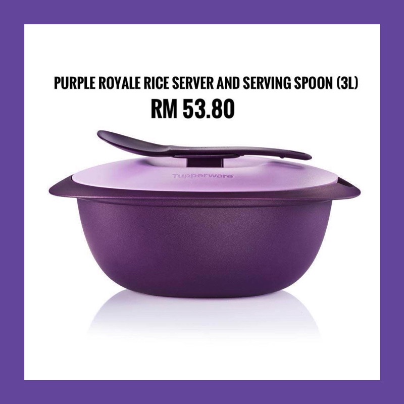 Tupperware Purple Royale Rice Server | Shopee Malaysia