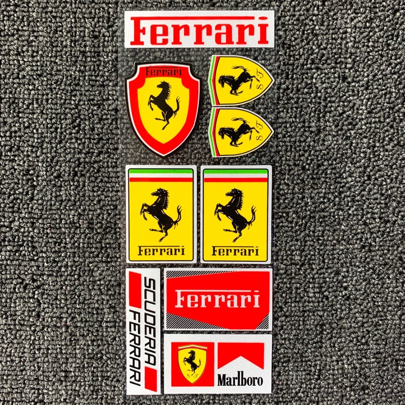 Ferrari Logo Emblem Reflective Decals Stickers | Shopee Malaysia