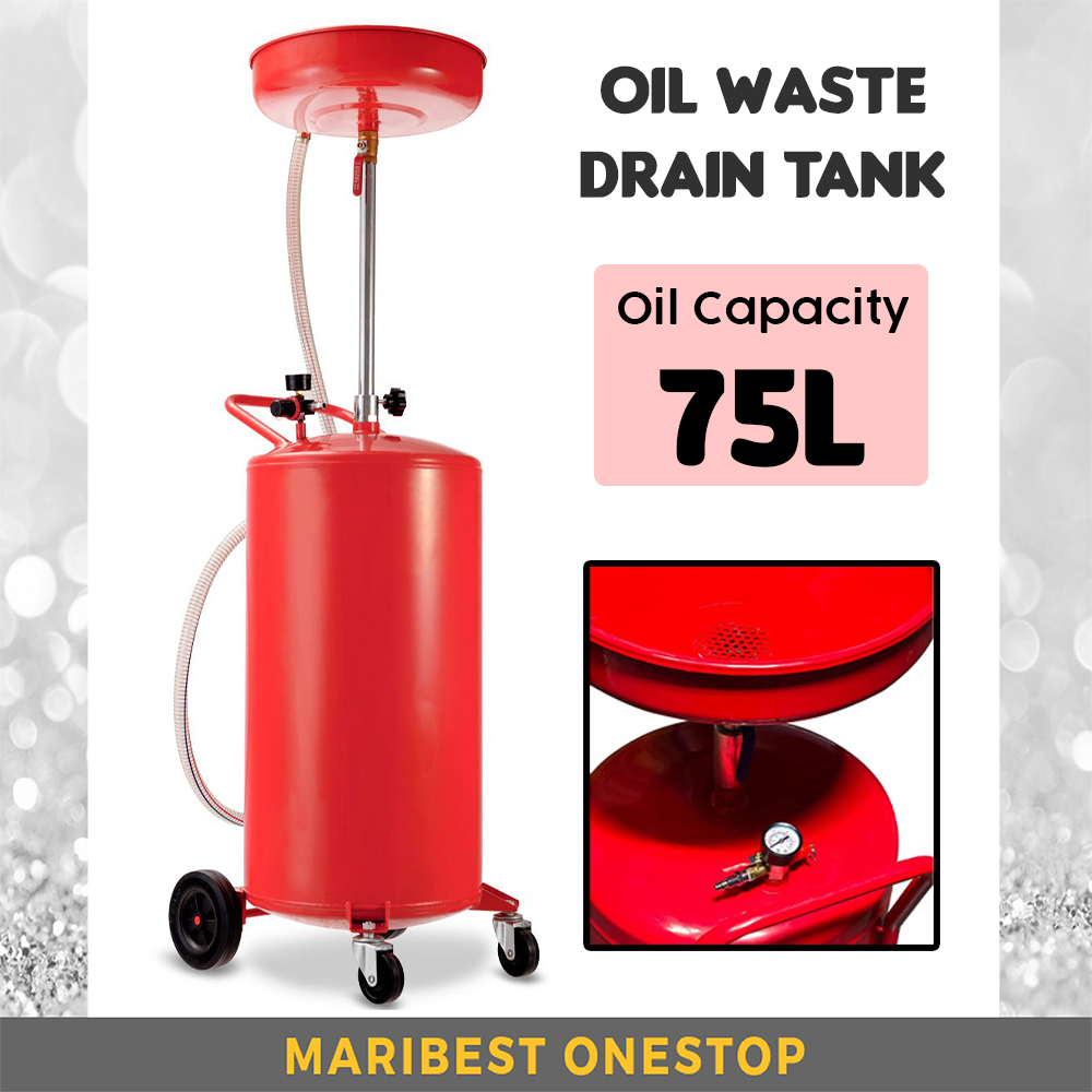 3181 Oil Receiver 75L Portable Oil Waste Drain Tank Air Operated ...