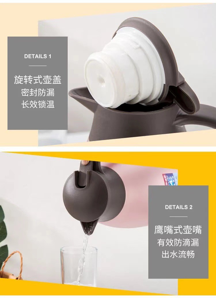 2000ML Thermos Flask 2L Vacuum Double Layer Stainless Steel Jug 304 Hot ...