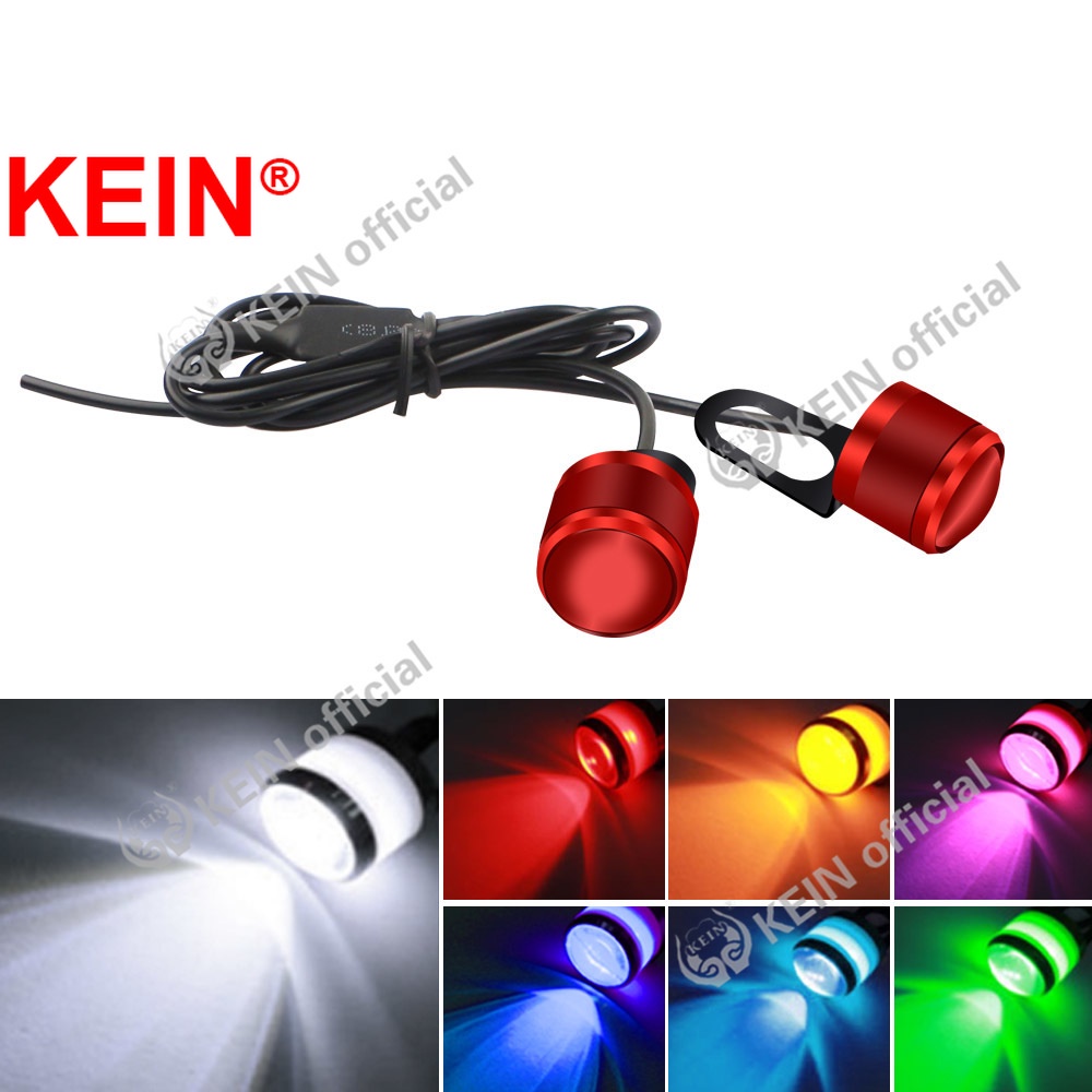 KEIN Flashing Bright Motorcycle Eagle Eyes Hawkeye LED License Mirror ...